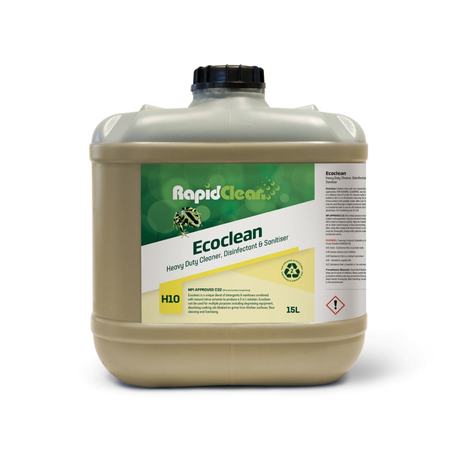 RapidClean EcoClean Heavy Duty Sanitiser, Cleaner and Disinfectant